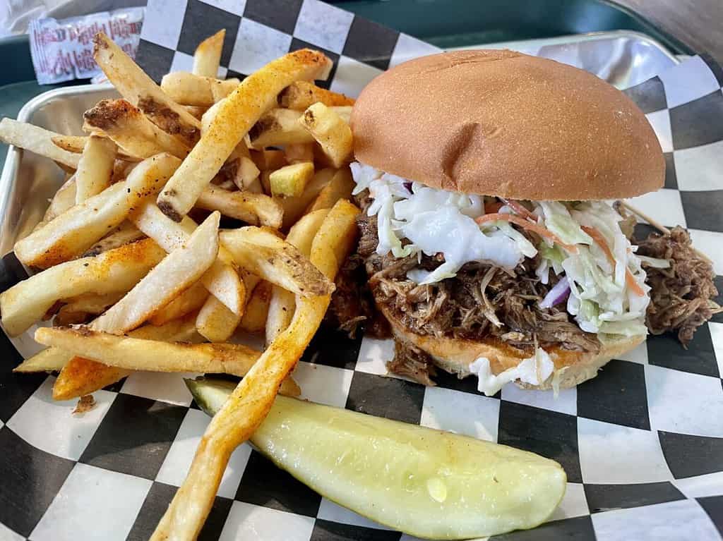Pulled Pork Sandwich At Baja Bar & Grill Inside The OC Fair
